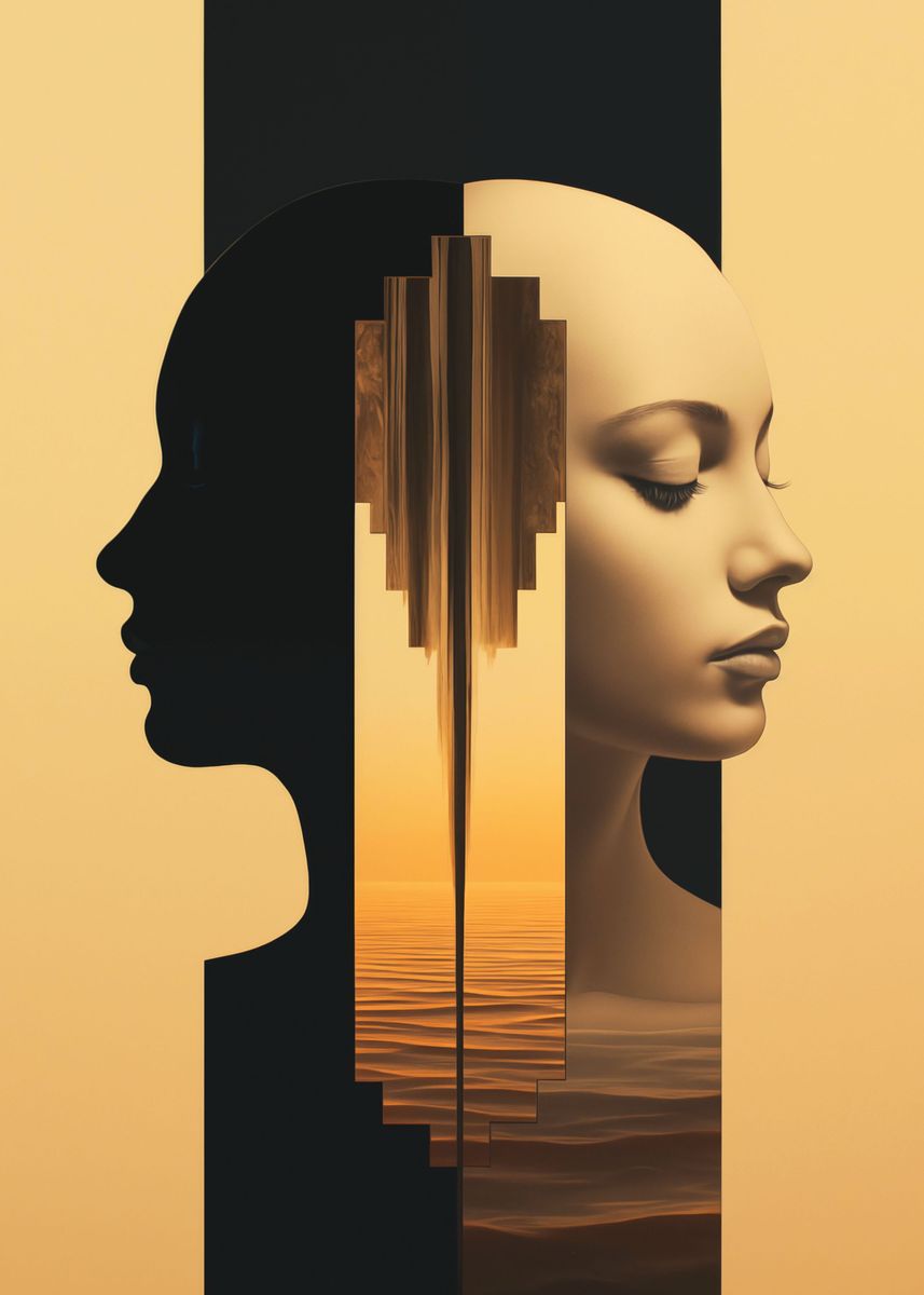 'Dual' Poster, picture, metal print, paint by Monasta | Displate