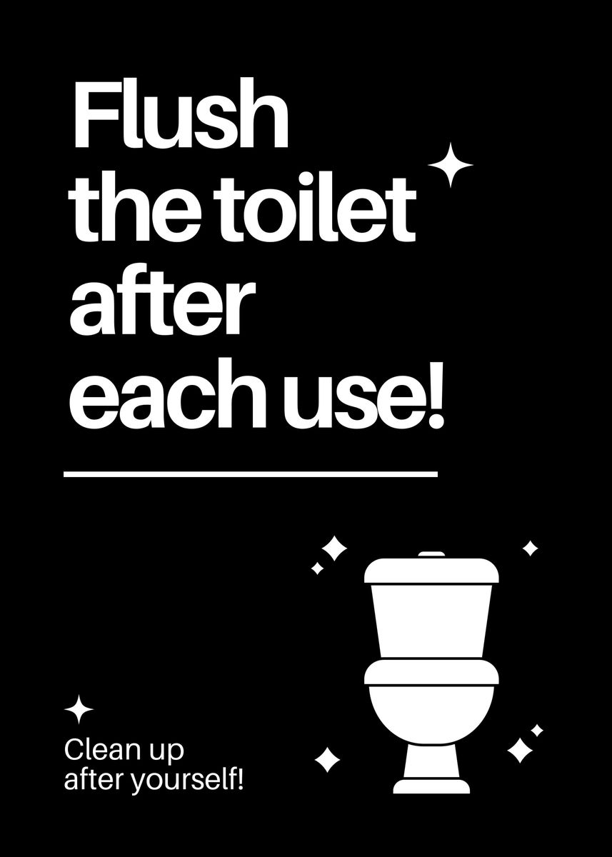 ' flush bathroom ' Poster, picture, metal print, paint by teehowa ...