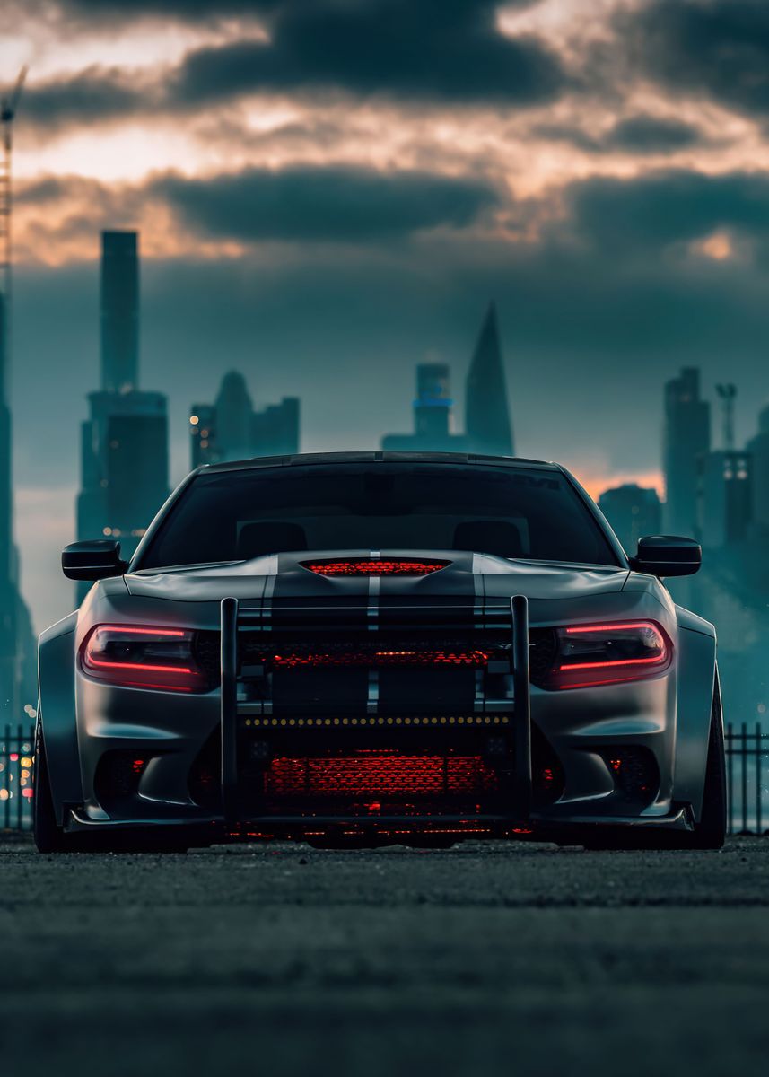 'Dark cars' Poster, picture, metal print, paint by Richard Art | Displate