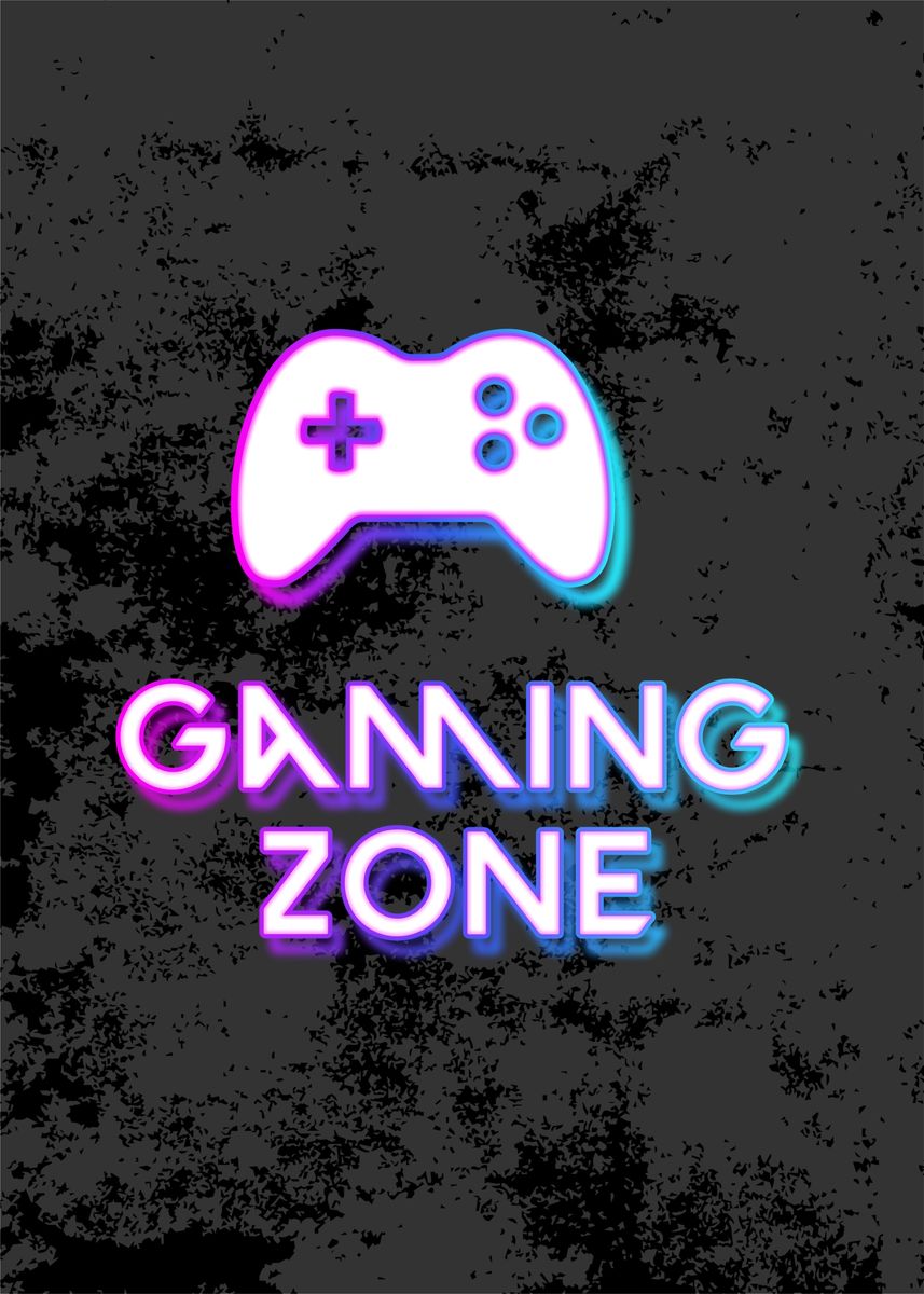 'gaming zone' Poster, picture, metal print, paint by Bestselling Music ...