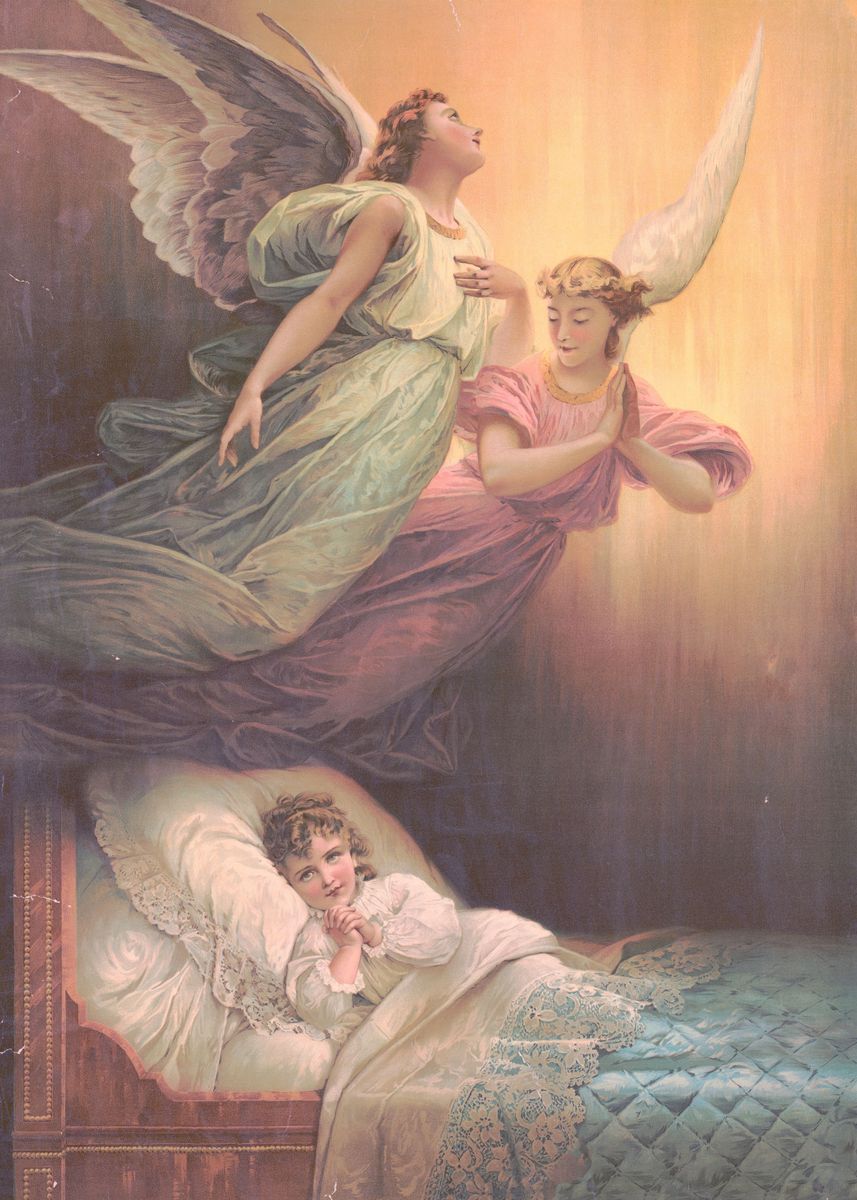 'Beautiful Guardian Angels' Poster, picture, metal print, paint by Burl ...