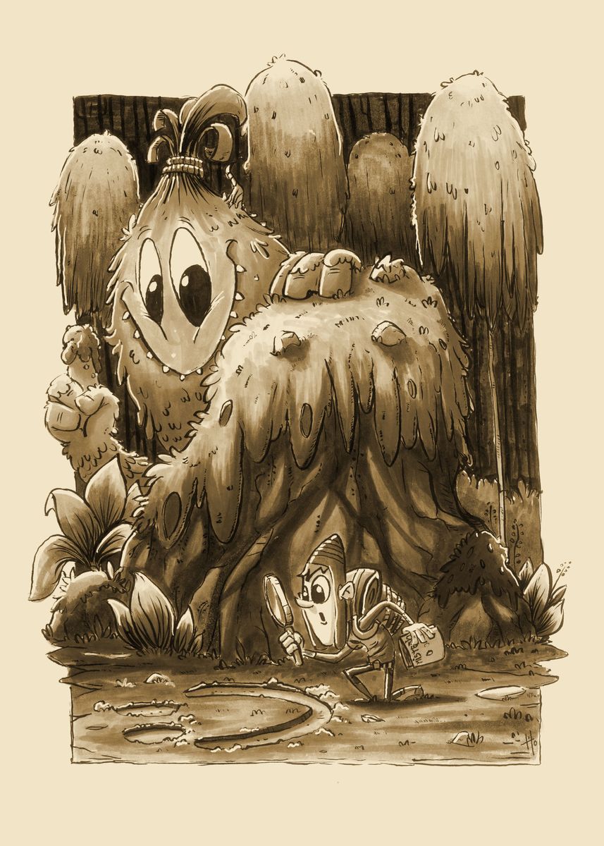 'Monster Mysteries' Poster, picture, metal print, paint by Fito Grafito ...