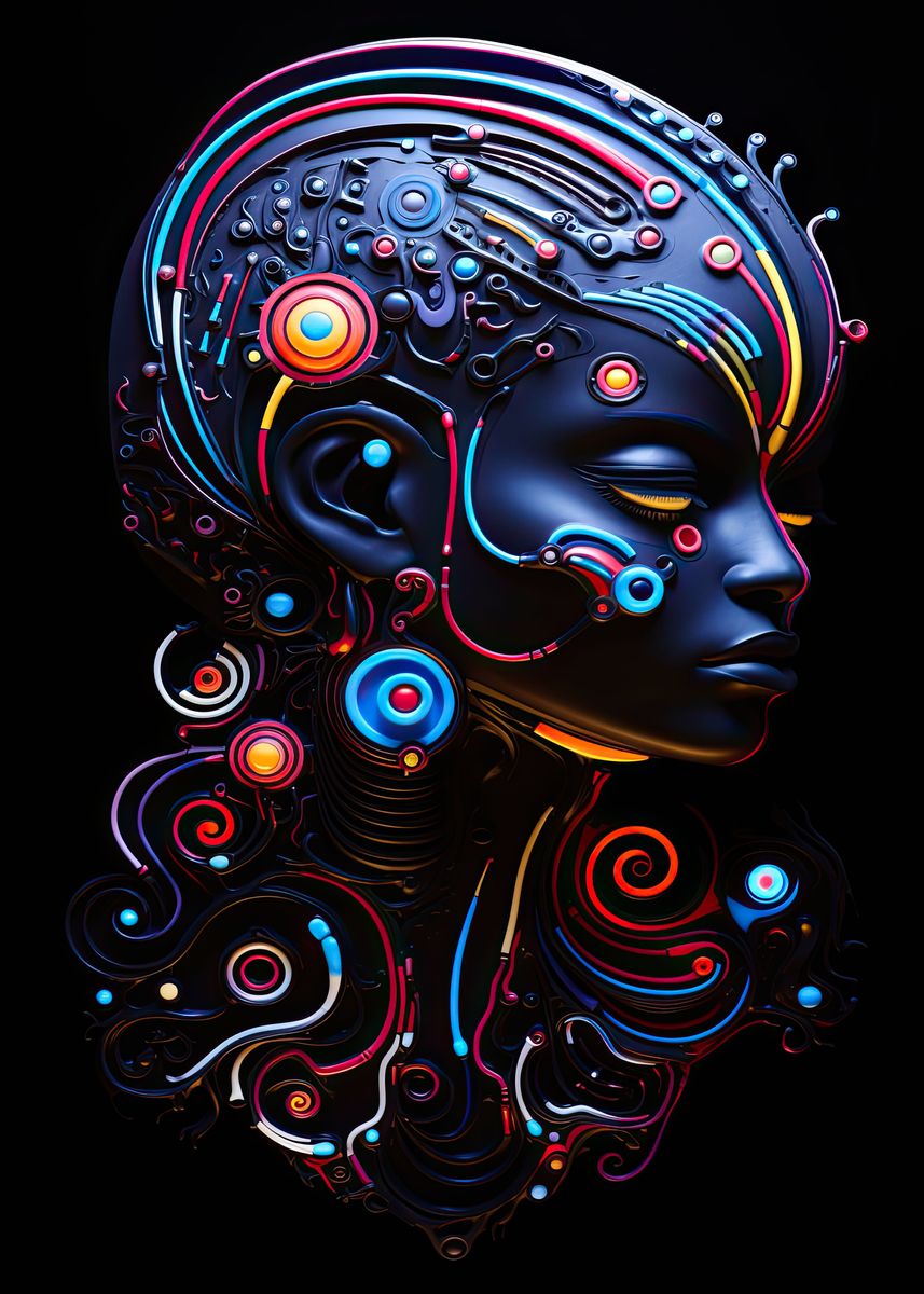 'Neon IV' Poster, picture, metal print, paint by JS Art Design | Displate