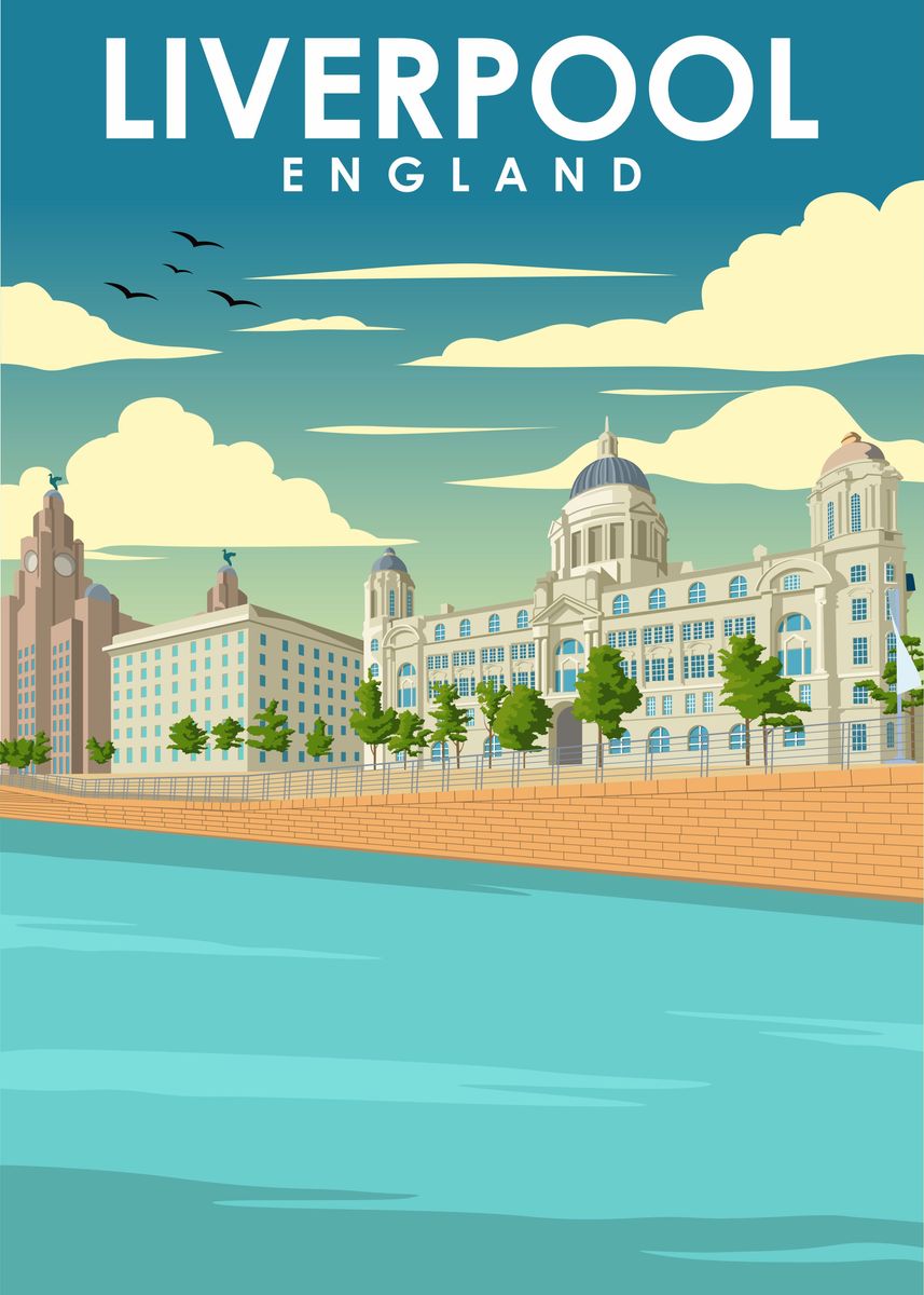 'Liverpool England Art' Poster, picture, metal print, paint by Jorn ...