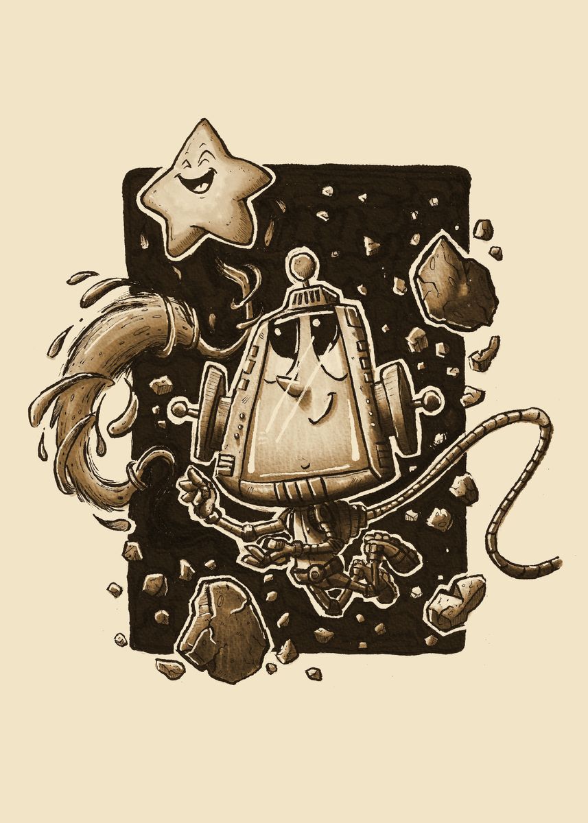 'Shining Star' Poster, picture, metal print, paint by Fito Grafito ...