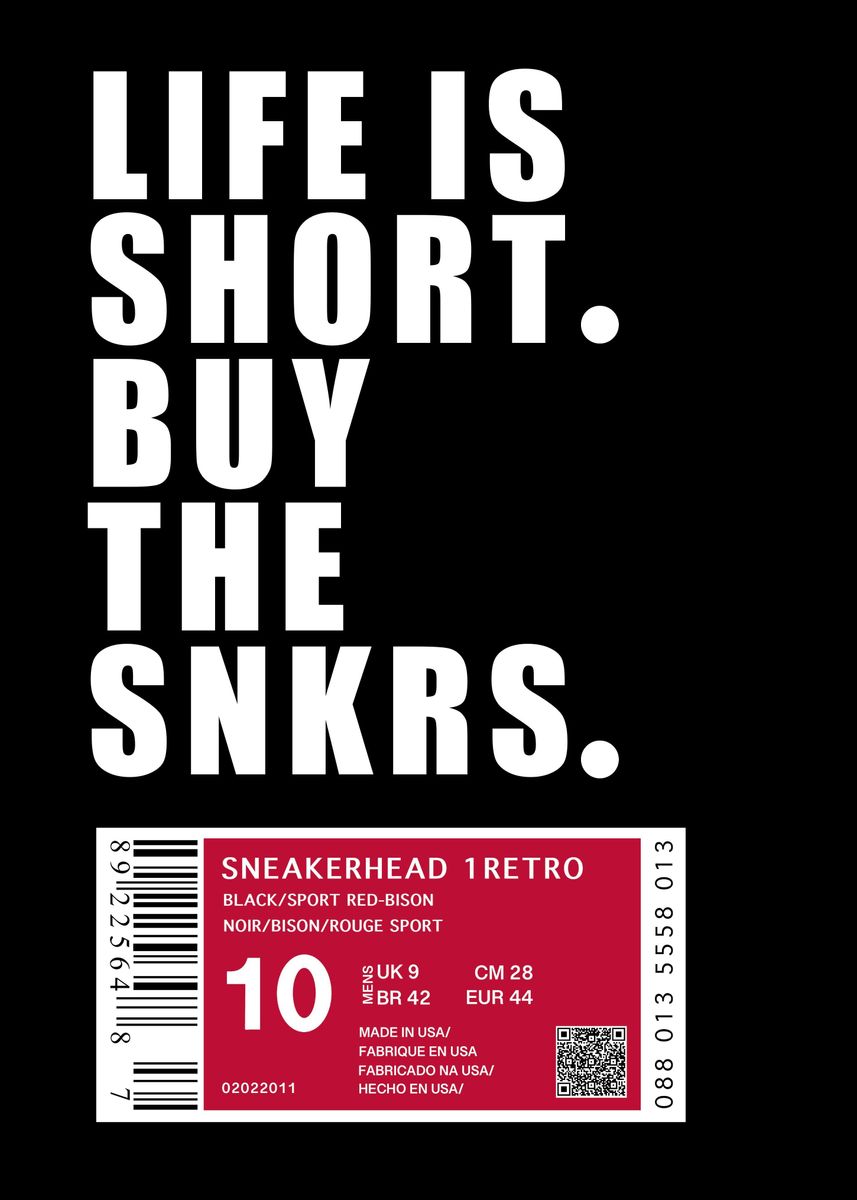 'Sneaker quotes' Poster, picture, metal print, paint by Selja Cute ...