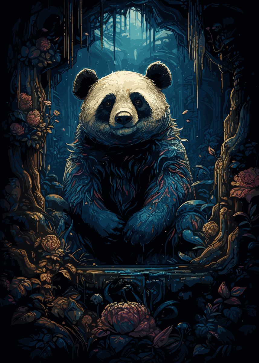 'Wild Jungle Panda' Poster by Nasmed | Displate