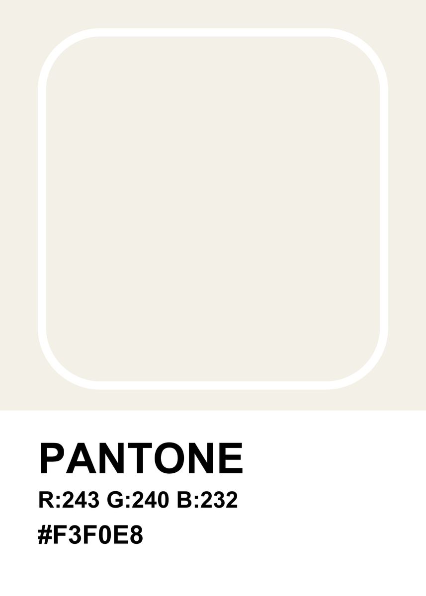 'Color PANTONE WHITE CHOCo' Poster, picture, metal print, paint by gani ...