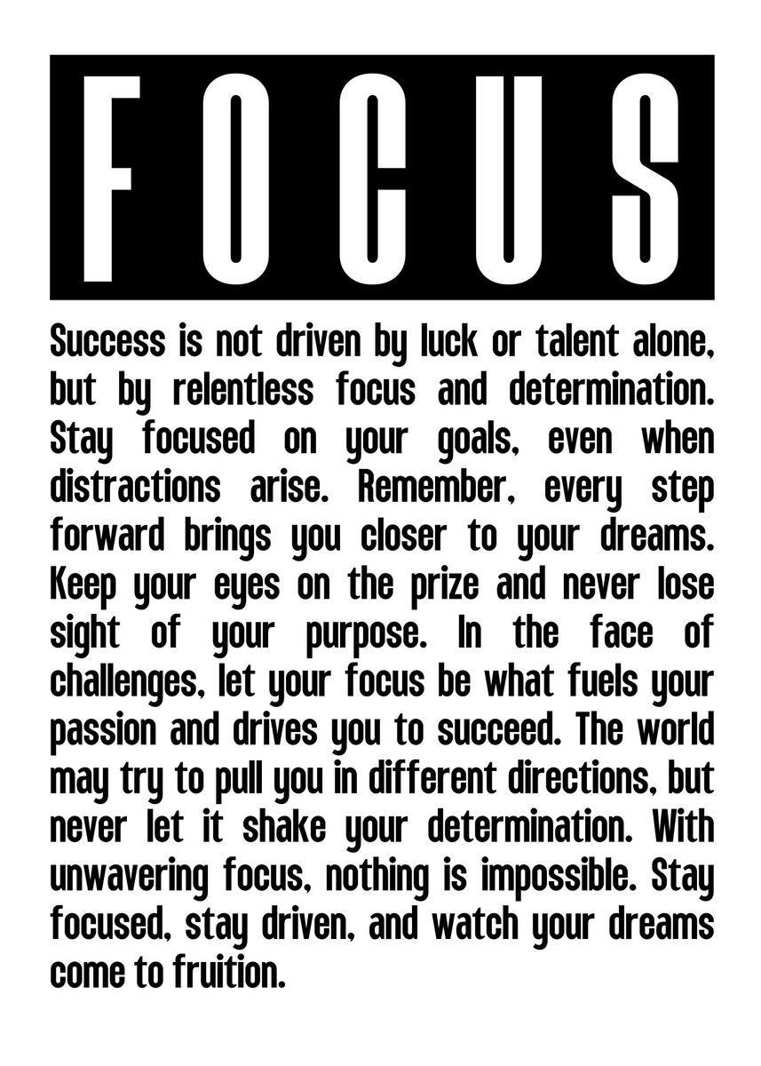 'Focus' Poster, picture, metal print, paint by slamet muhlisin | Displate