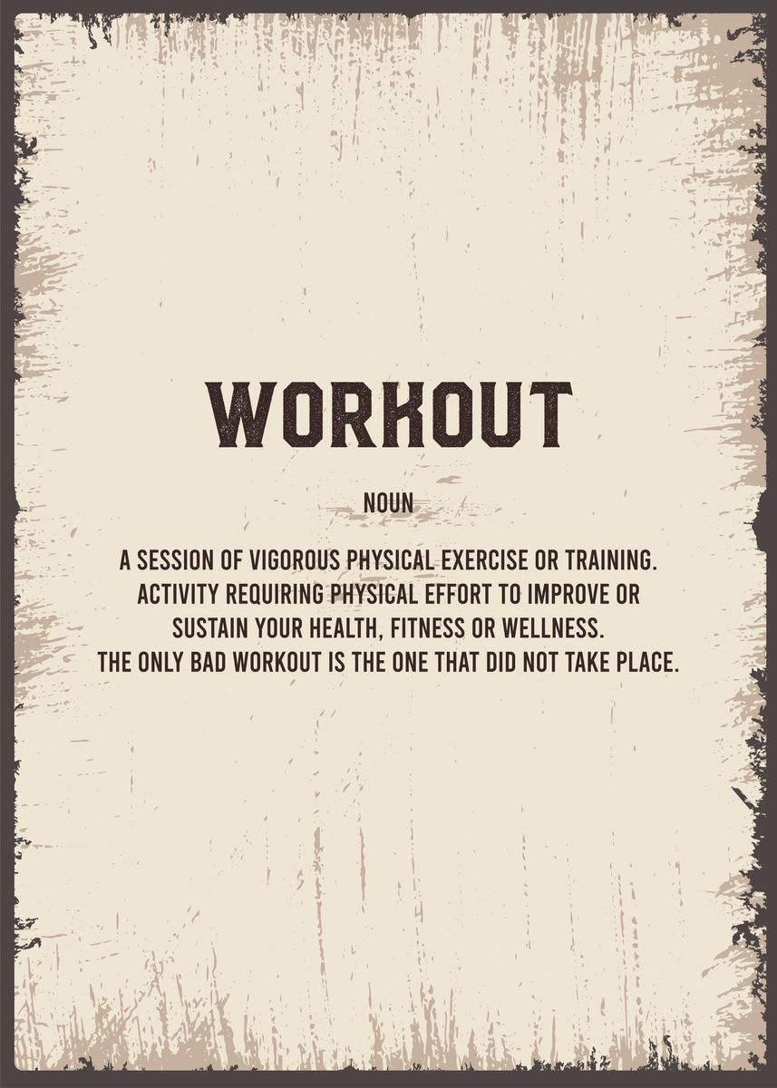 'workout' Poster, picture, metal print, paint by Trending Displate ...