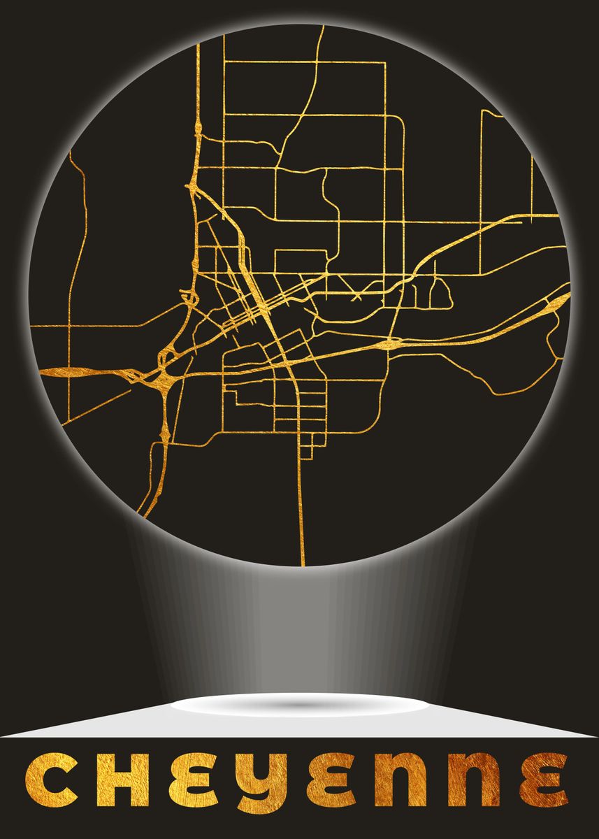 'Cheyenne WY USA' Poster, picture, metal print, paint by Nolan ...