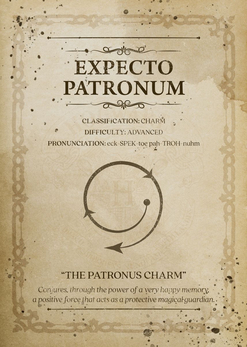 'Expecto Patronum' Poster, picture, metal print, paint by Wizarding World | Displate