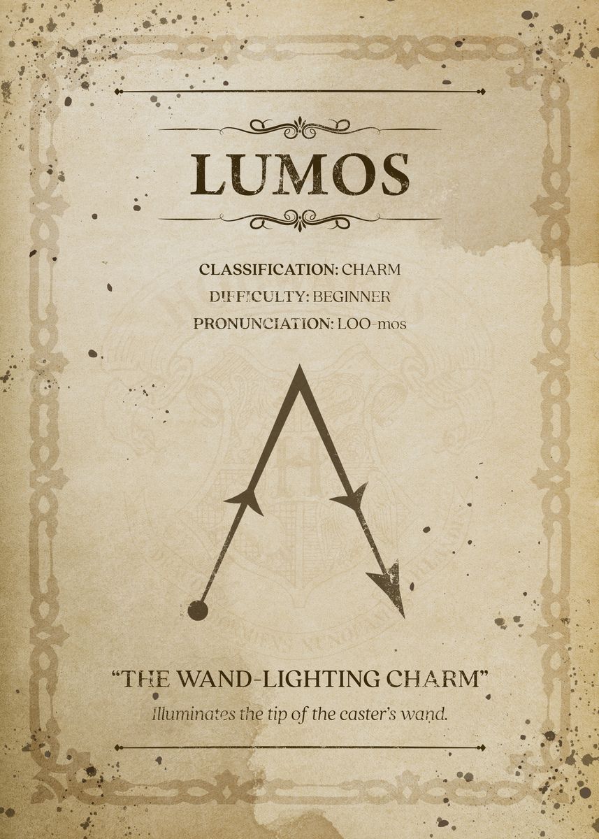 'Lumos' Poster, picture, metal print, paint by Wizarding World | Displate