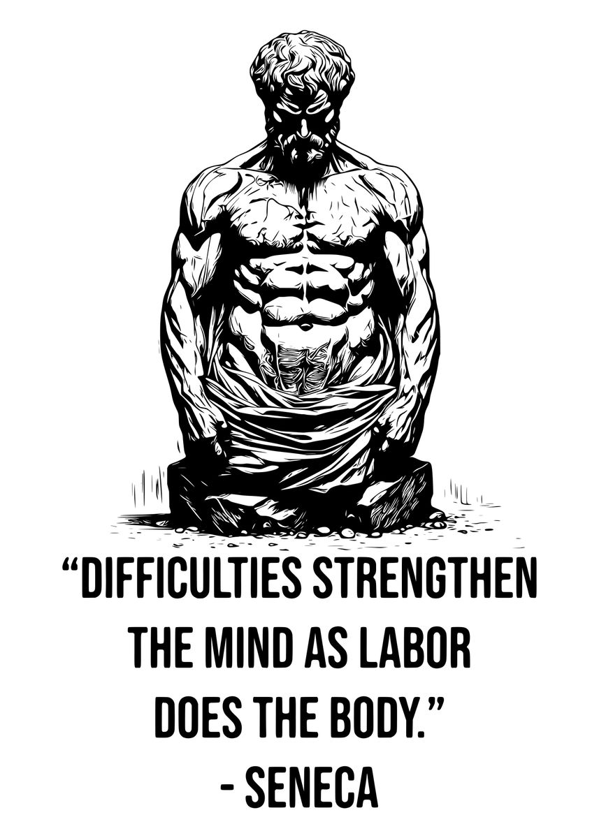 'Seneca Quotes' Poster, picture, metal print, paint by Vladyslav ...