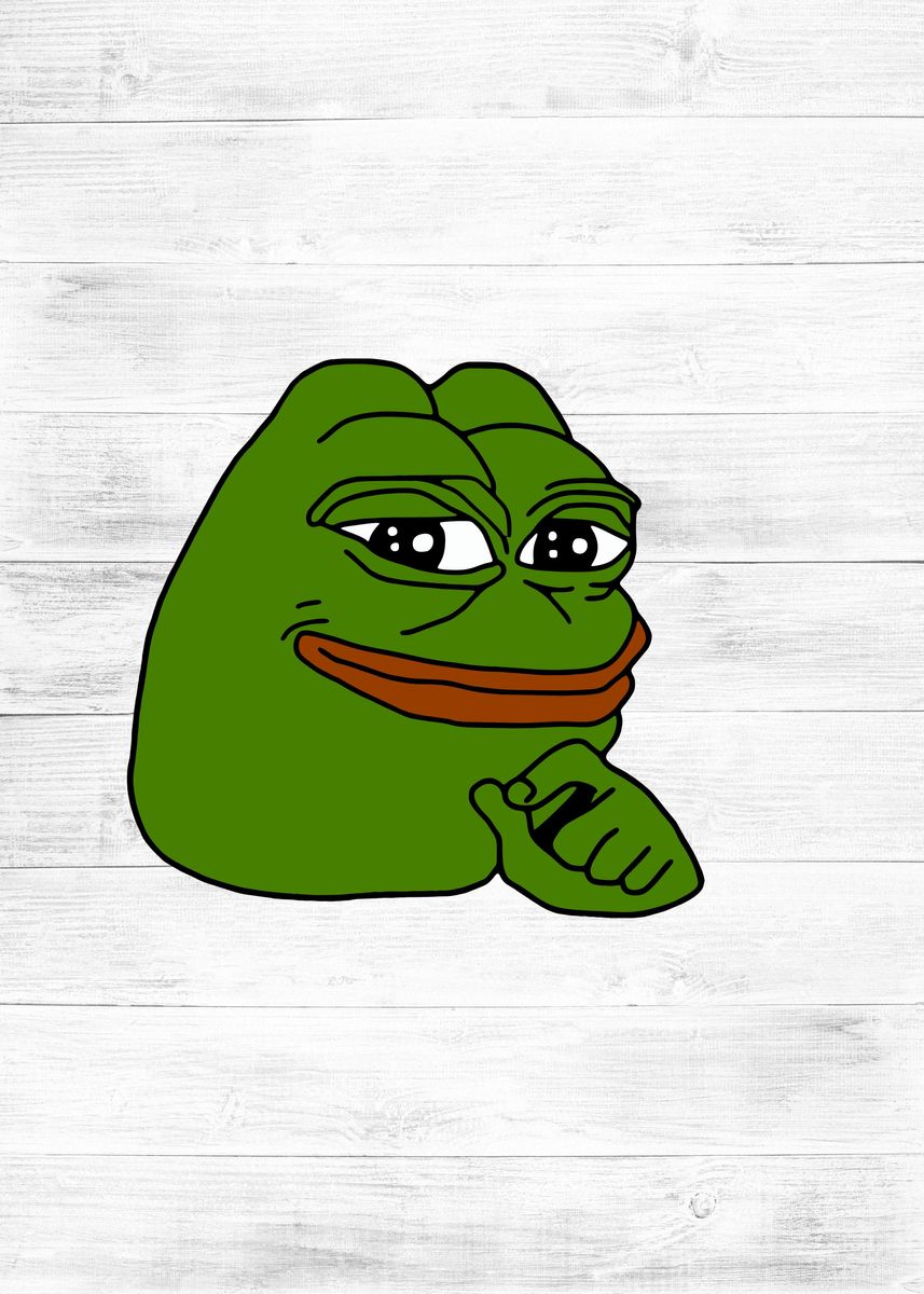 'pepe frog funny meme' Poster, picture, metal print, paint by Top ...