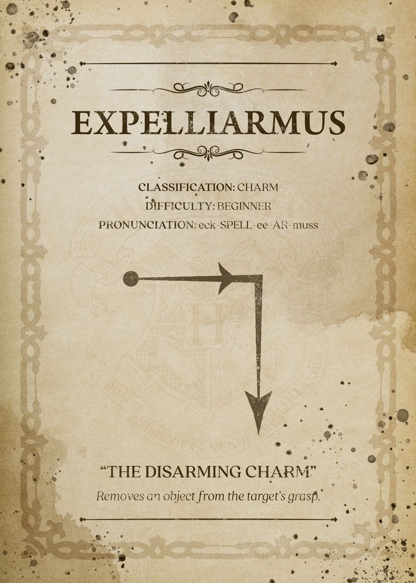 'Expelliarmus' Poster, picture, metal print, paint by Wizarding World ...
