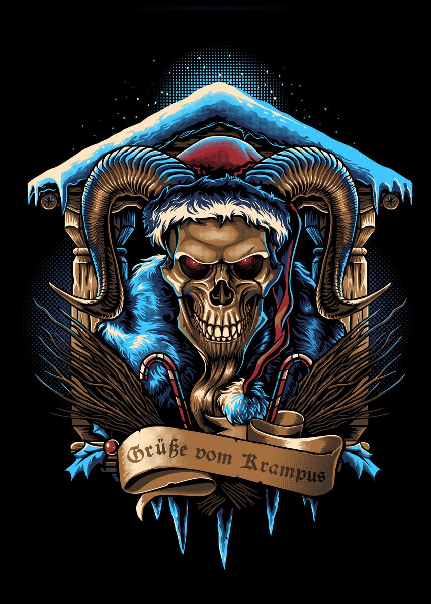'The Shrine of Krampus' Poster, picture, metal print, paint by DAObiwan ...