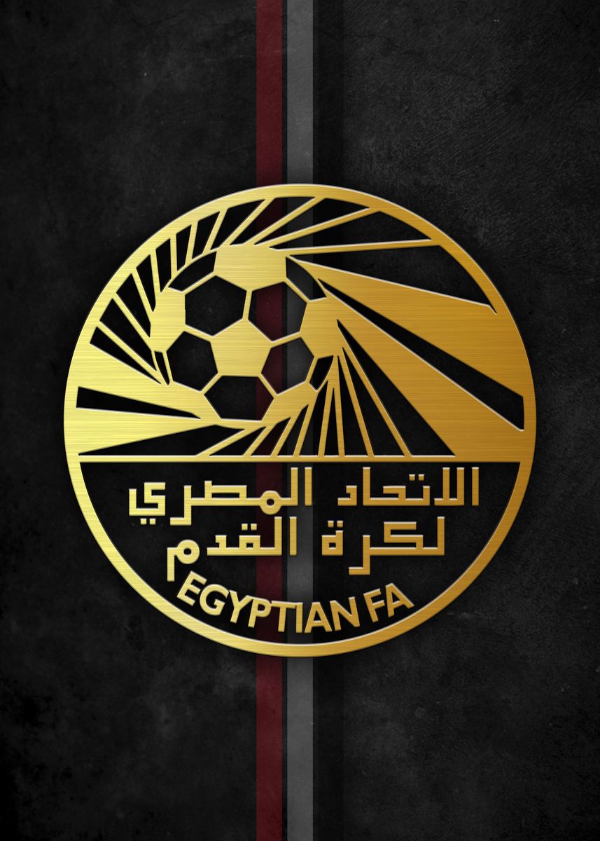 'Egypt Football Emblem' Poster, picture, metal print, paint by Ray Diaz ...