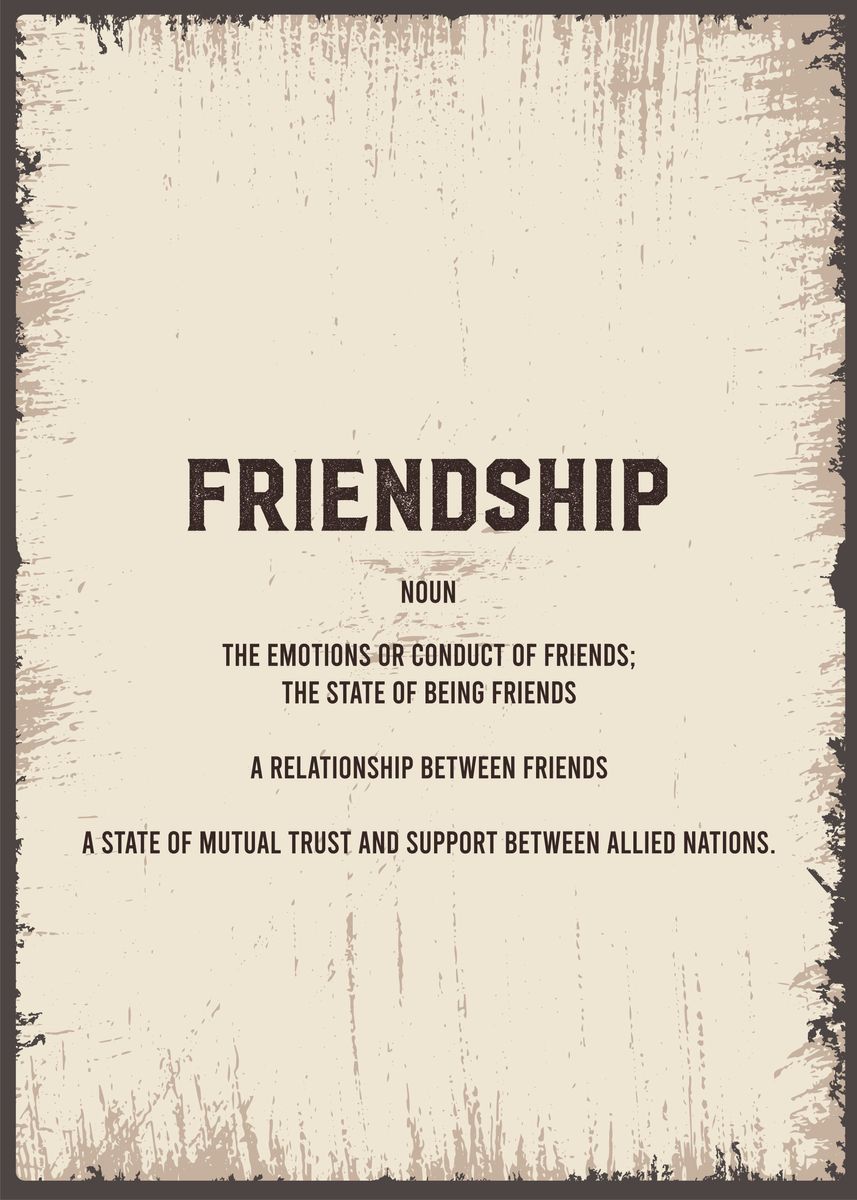 'friendship' Poster, picture, metal print, paint by Trending Awesome ...