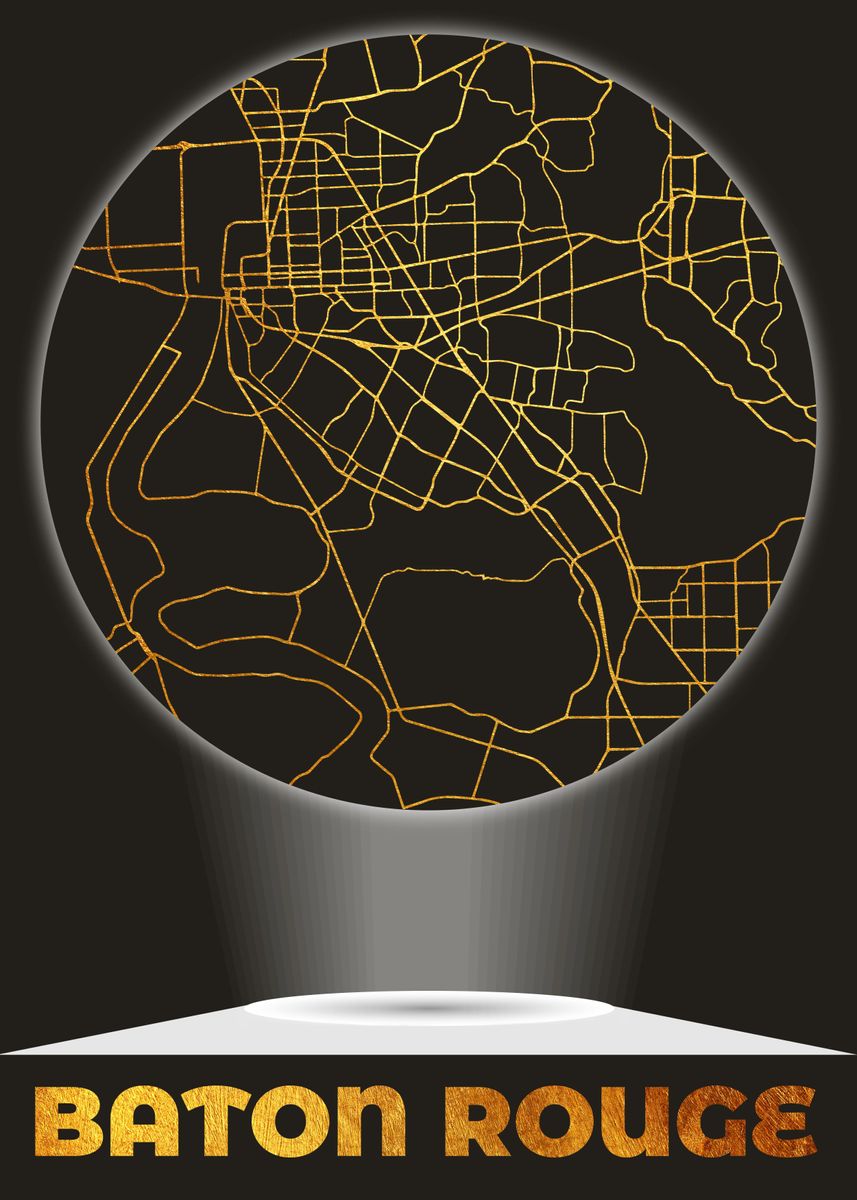 'Baton Rouge LA USA' Poster, picture, metal print, paint by Nolan ...