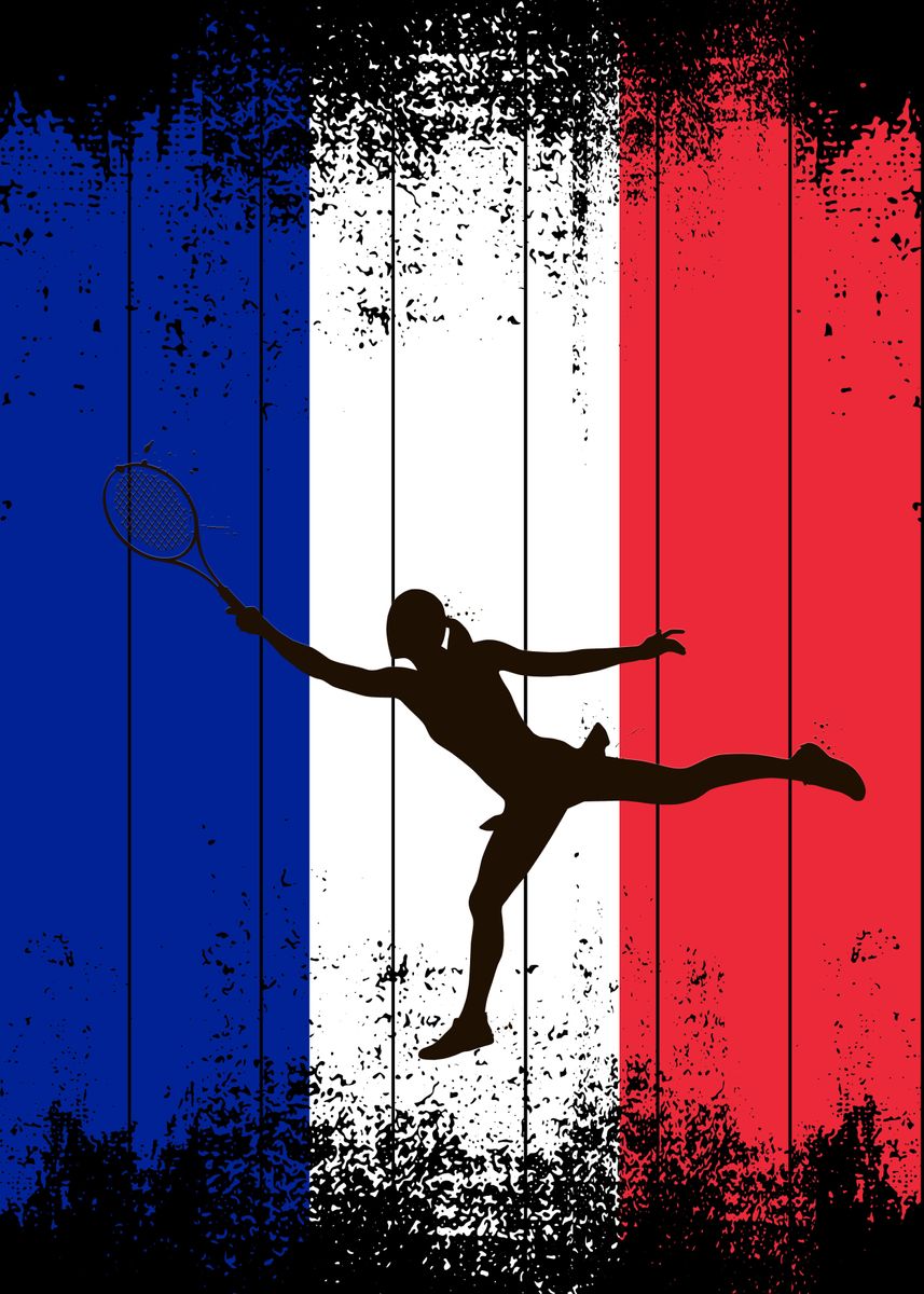 'French Female Tennis Playe' Poster, picture, metal print, paint by ...