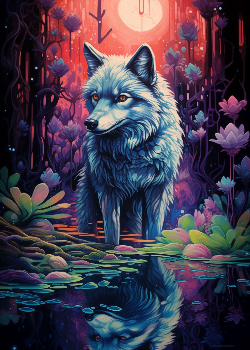 'Apex Predator' Poster, picture, metal print, paint by Whimsical ...