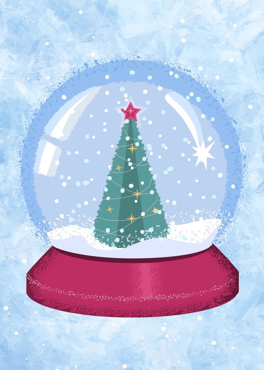 'Snow Globe' Poster, picture, metal print, paint by NIZAM KHAN | Displate