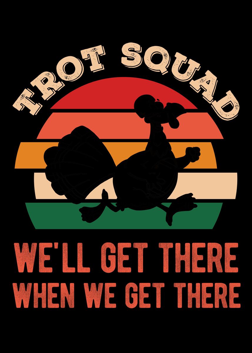 'Trot Squad Running' Poster, picture, metal print, paint by Visualz ...