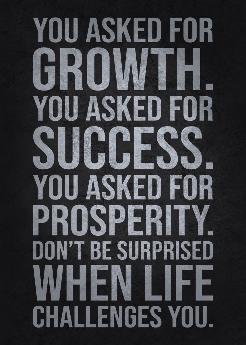 'You Asked For Success' Poster, picture, metal print, paint by CHAN ...