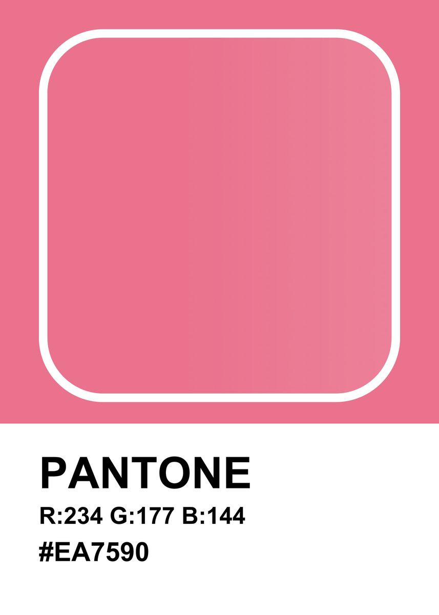 'Color Pantone Bubblegum' Poster, picture, metal print, paint by gani ...