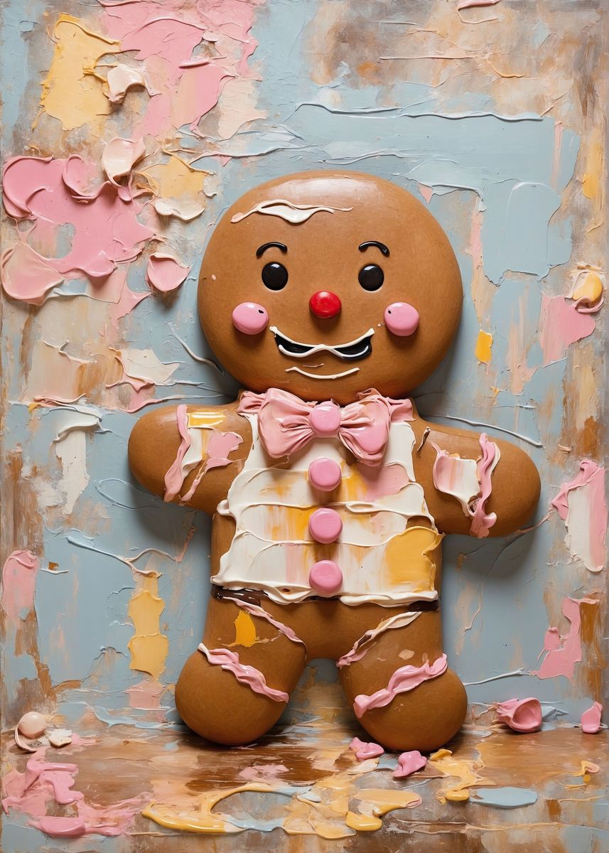 'Gingerbread Man' Poster, picture, metal print, paint by LP Design and ...