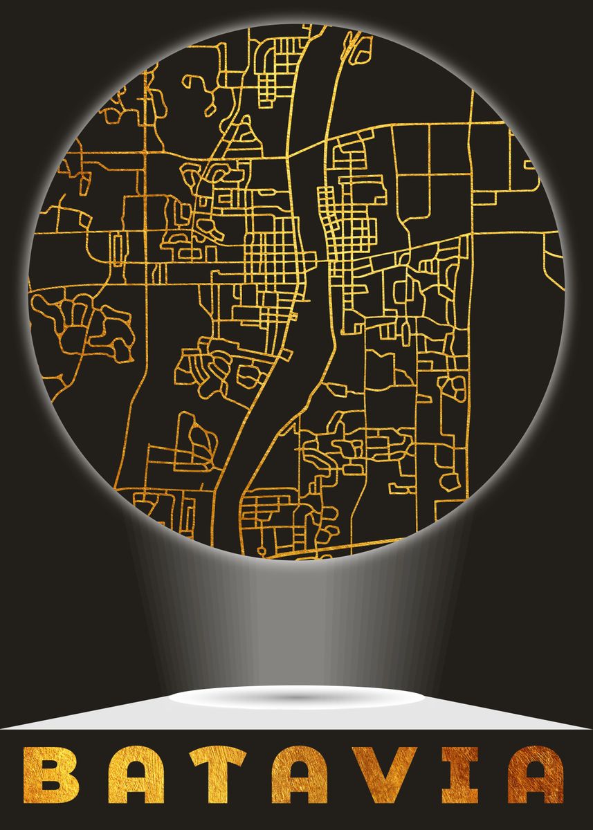 'Batavia IL USA' Poster, picture, metal print, paint by Nolan Mccroskey ...