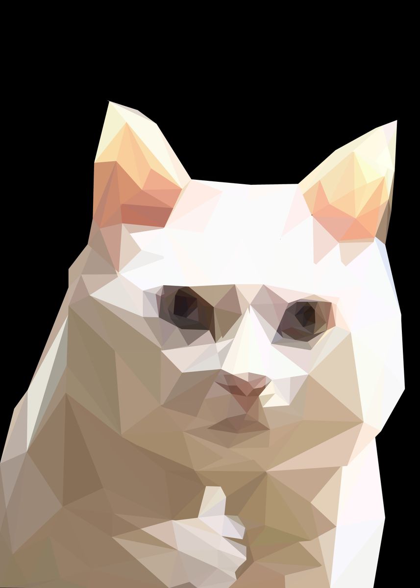 'thumb up cat good job meme' Poster, picture, metal print, paint by ...