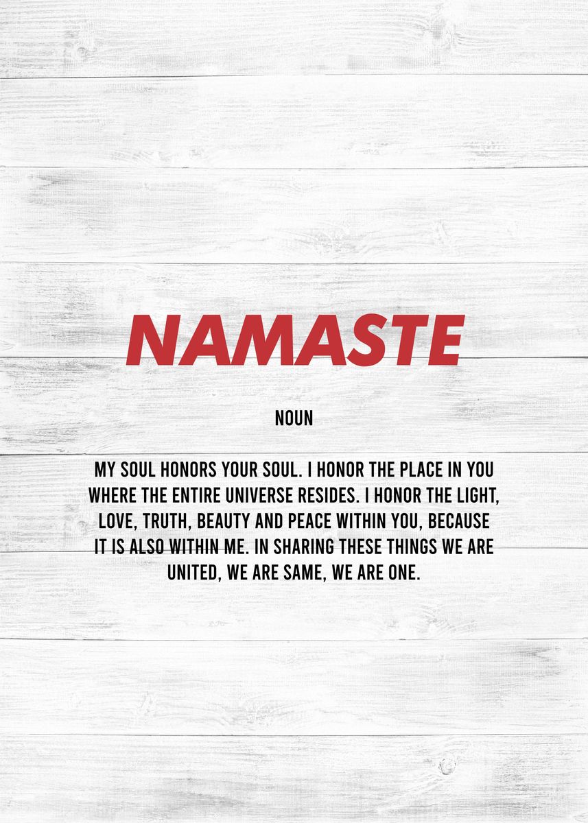 'namaste' Poster, picture, metal print, paint by Top Collection Posters ...