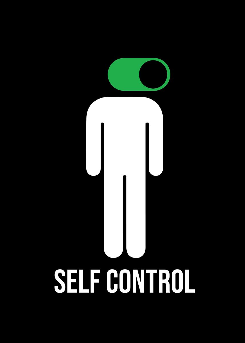 'Self Control Funny Picture' Poster, picture, metal print, paint by ...