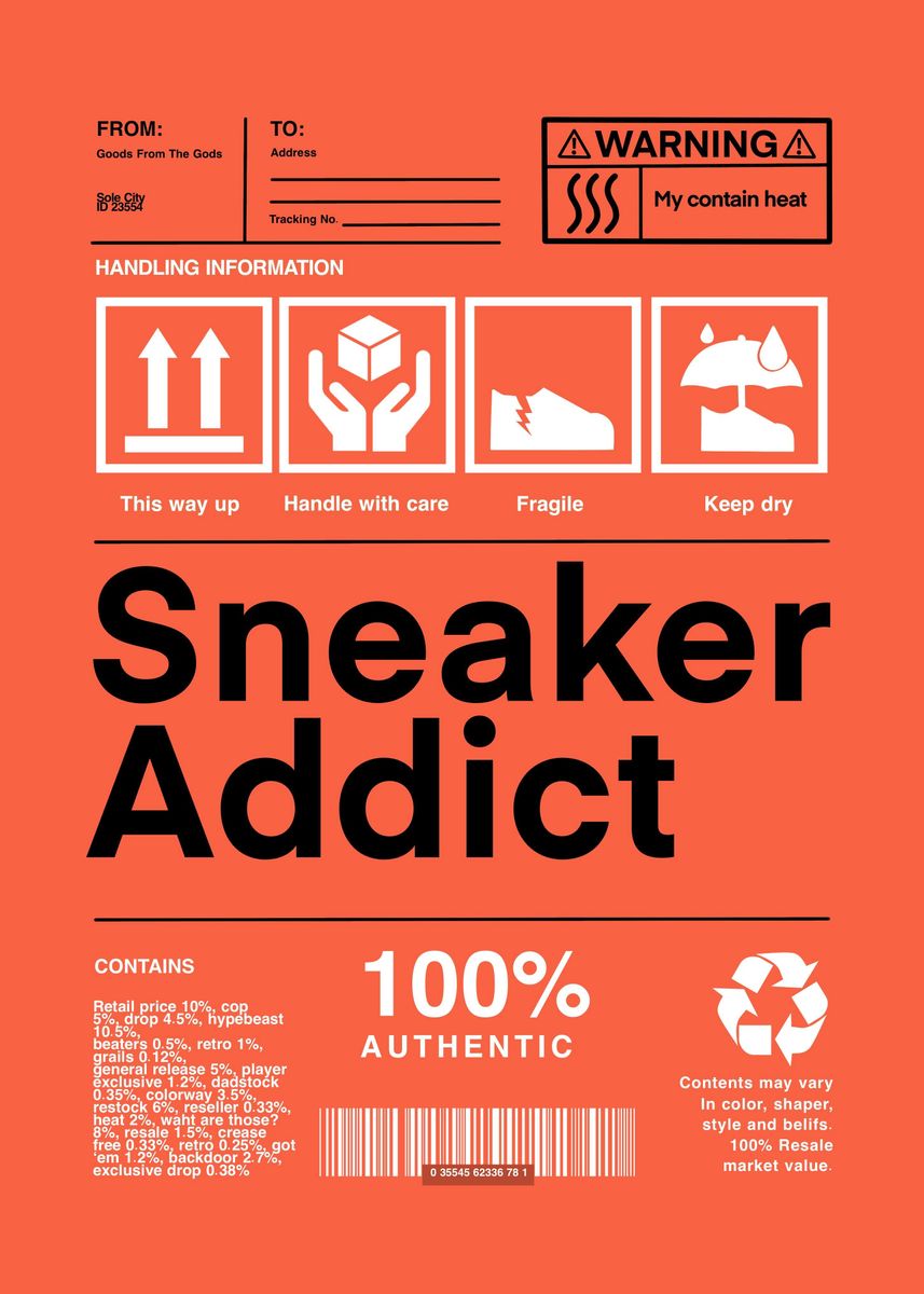 'Sneaker addict' Poster, picture, metal print, paint by Selja Cute ...