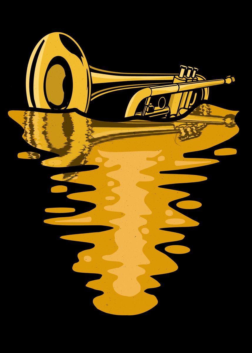 'Trumpet Player Trumpeter' Poster, picture, metal print, paint by ...