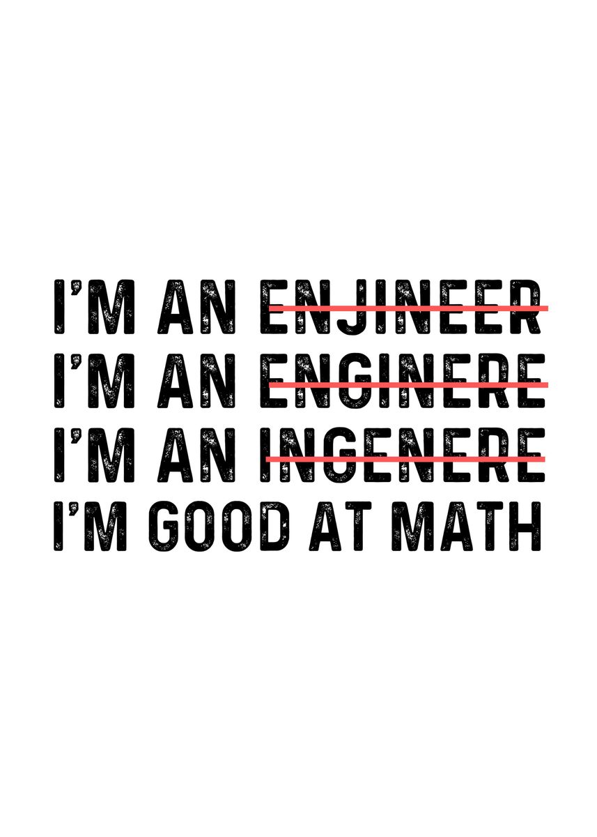 'engineering math' Poster, picture, metal print, paint by teehowa ...