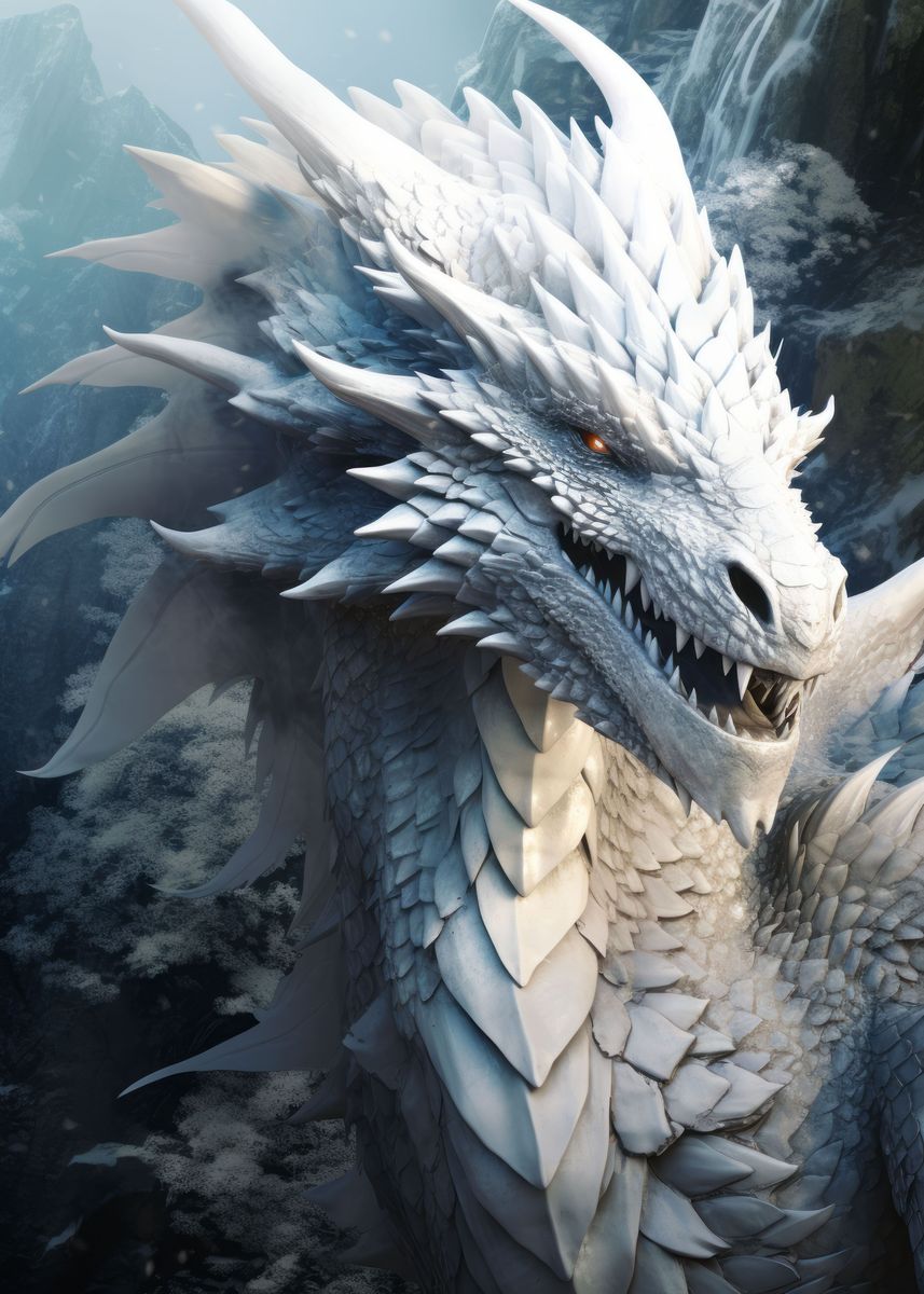 'Fierce Dragon' Poster, picture, metal print, paint by Frank Hirschle ...