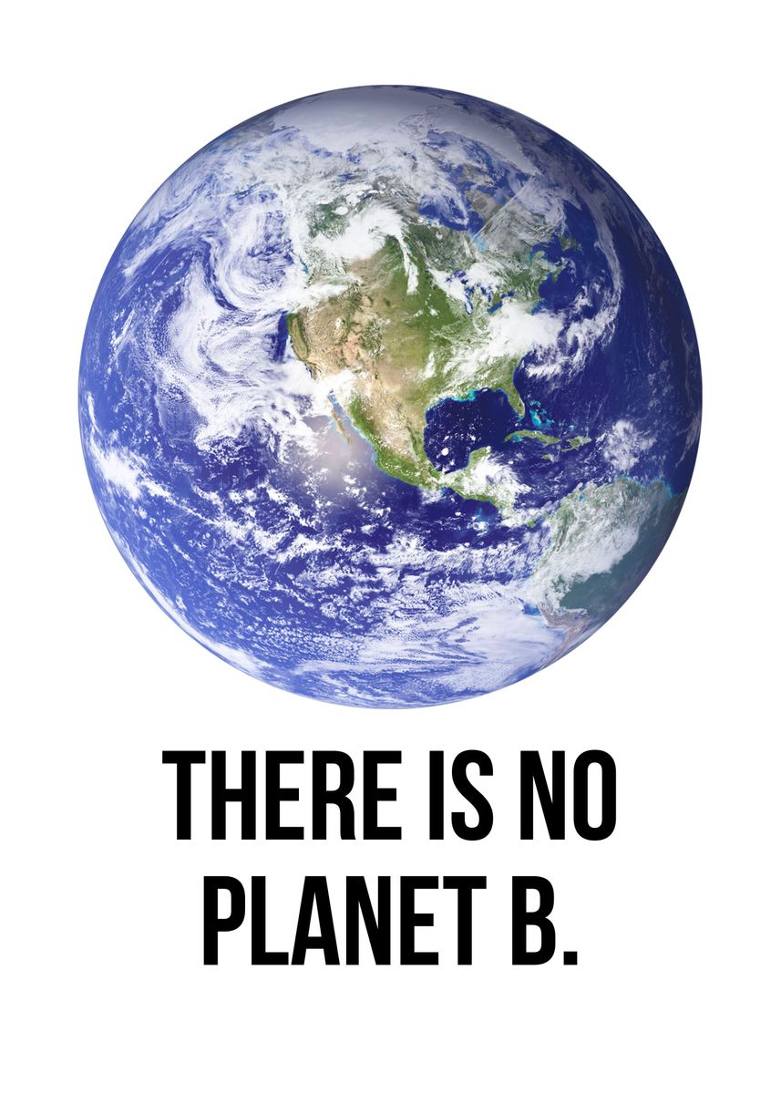 'there is no planet b ' Poster, picture, metal print, paint by teehowa ...