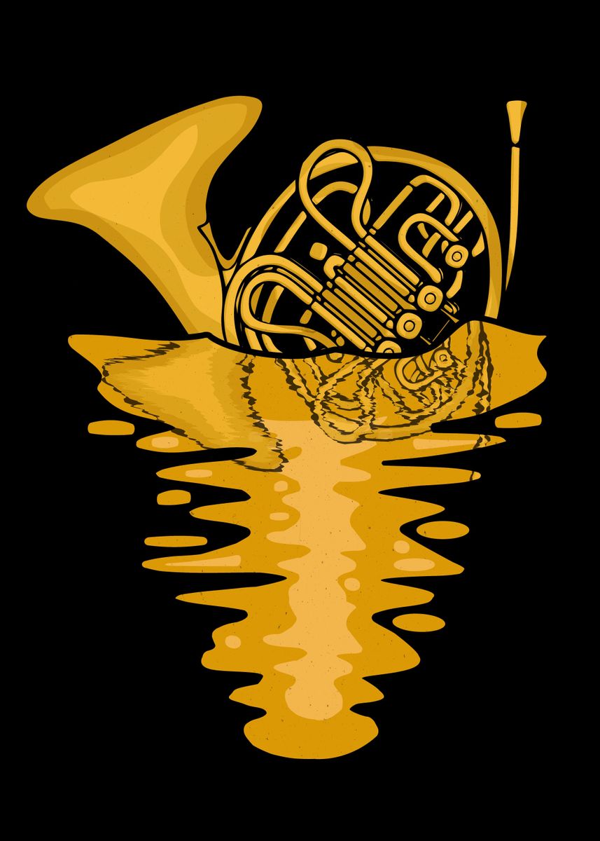 'Artistic French Horn' Poster, picture, metal print, paint by ...
