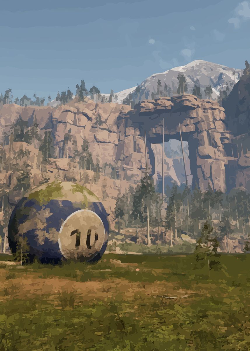 'Valley of Giants 10 Ball' Poster, picture, metal print, paint by ...