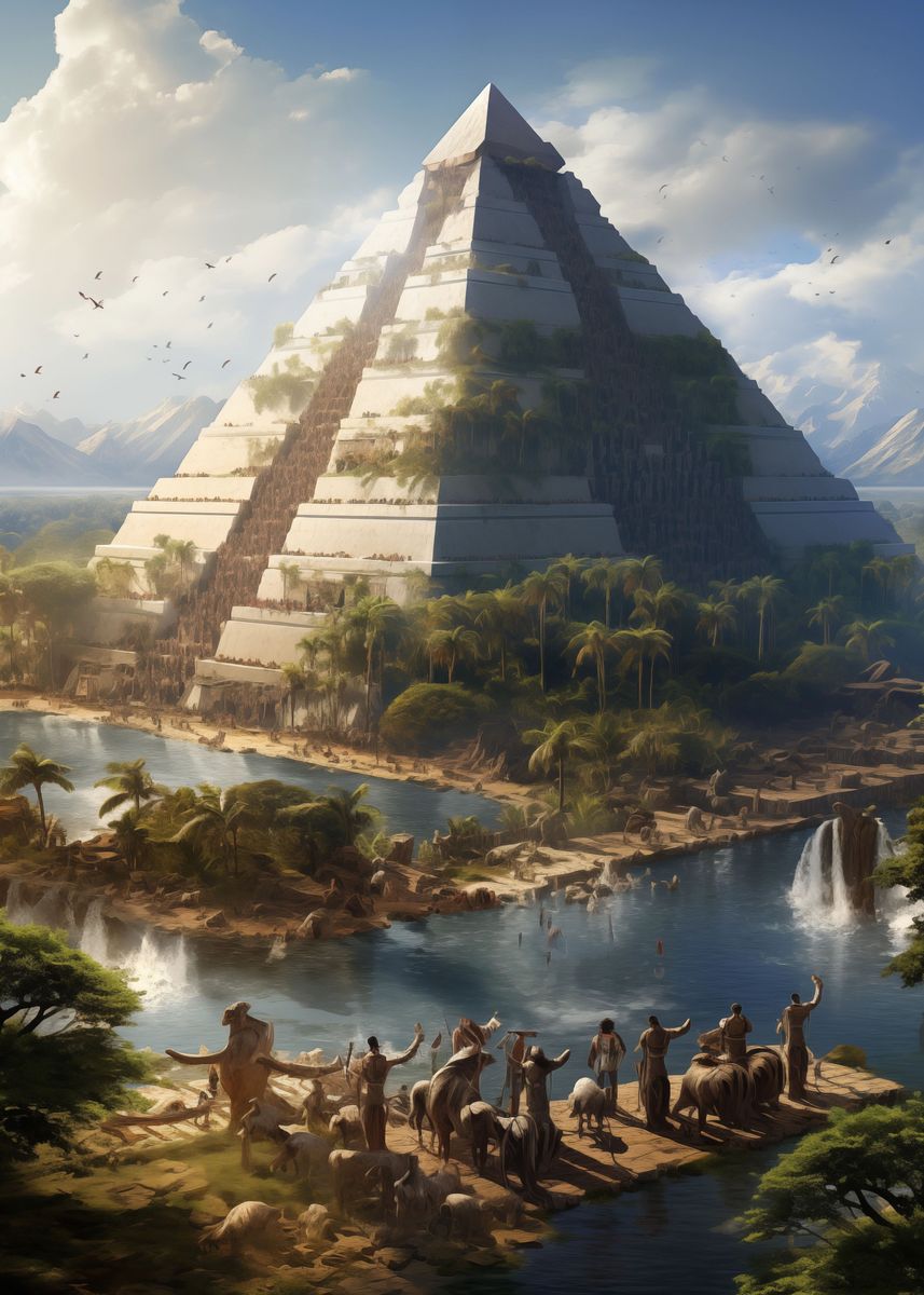 'The Pyramid in its prime' Poster, picture, metal print, paint by AI ...