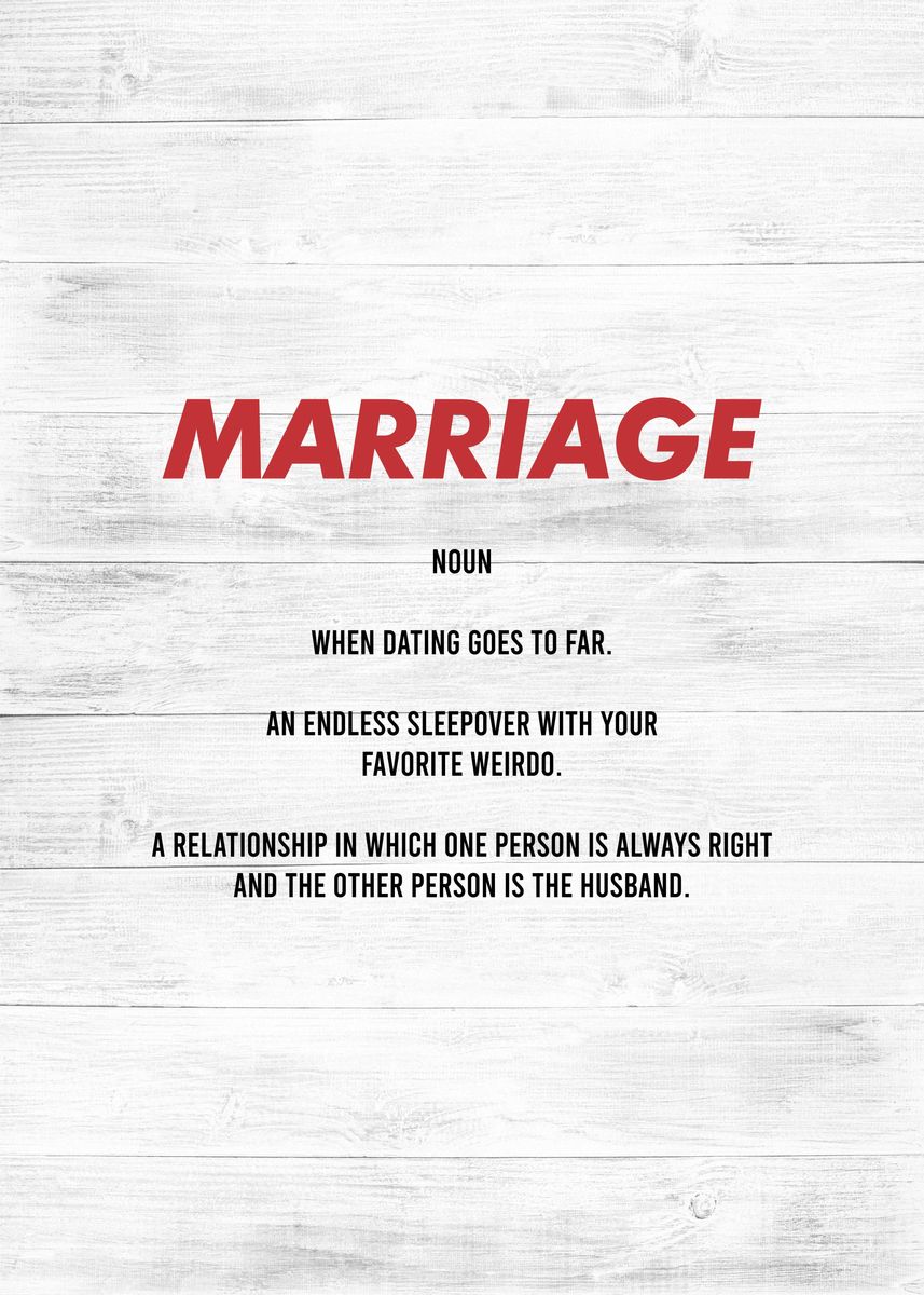 'marriage' Poster, picture, metal print, paint by Top Collection ...
