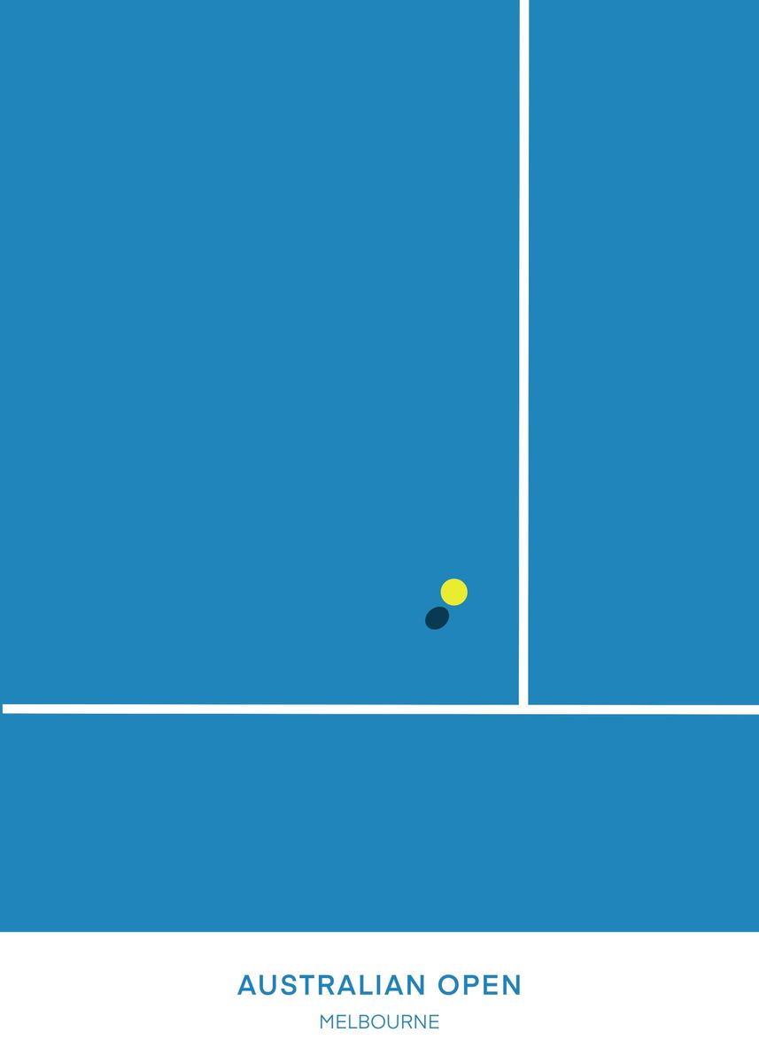 'Australian open' Poster, picture, metal print, paint by UNIKORN | Displate