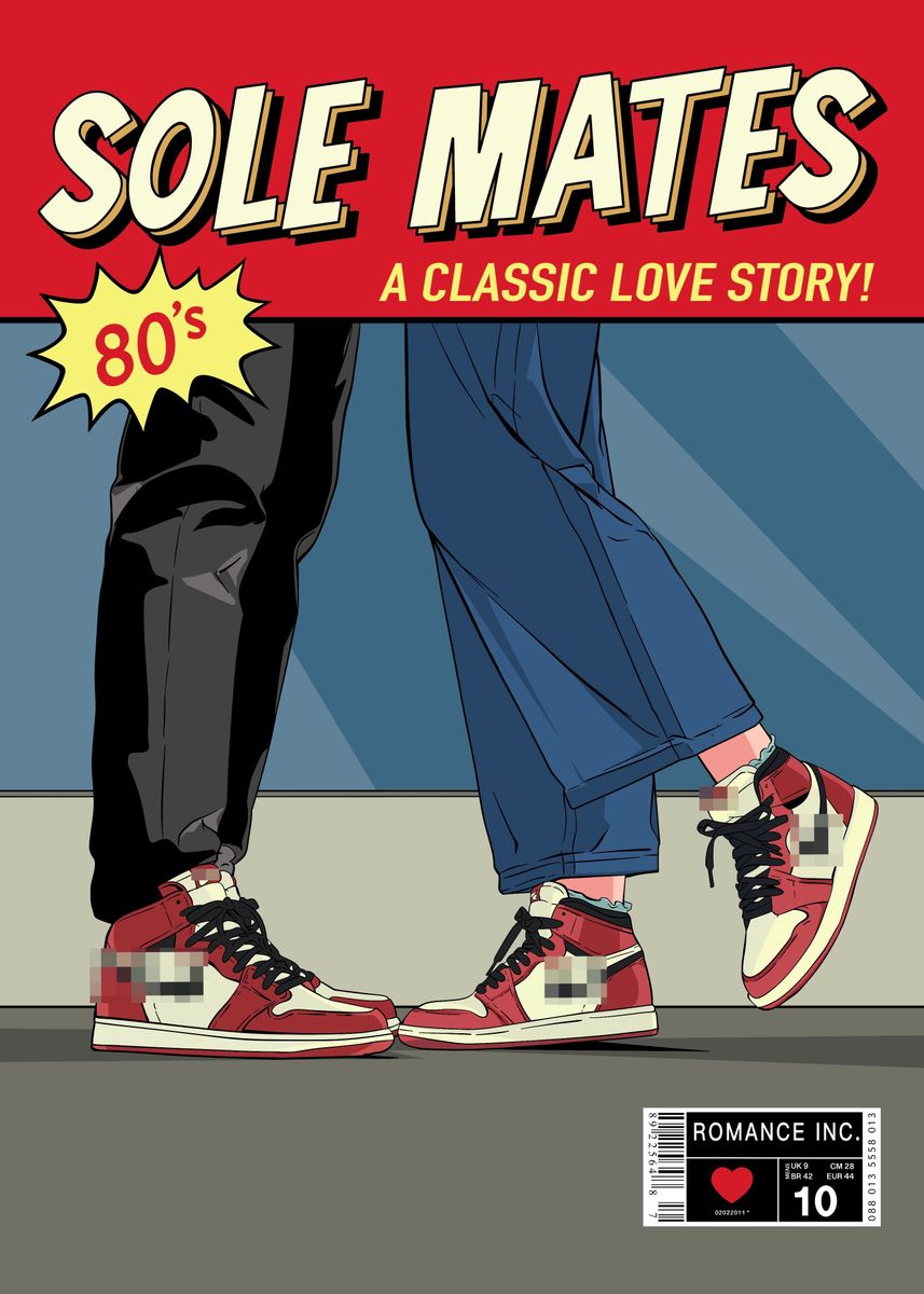 'Sole Mates' Poster, picture, metal print, paint by Selja Cute | Displate