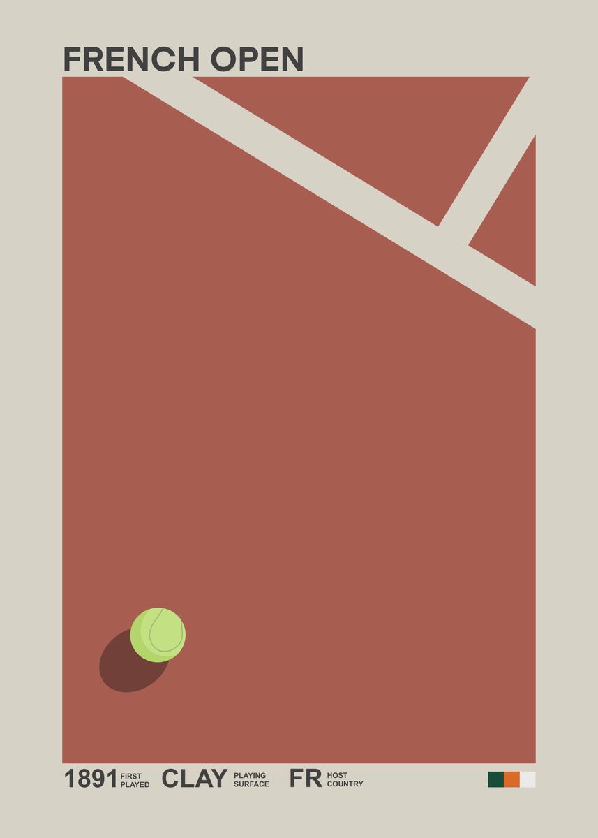 'French open' Poster, picture, metal print, paint by UNIKORN | Displate
