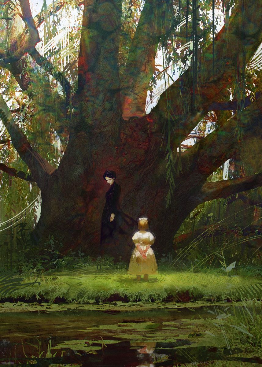 'Ghost of the willow three' Poster, picture, metal print, paint by Anna ...