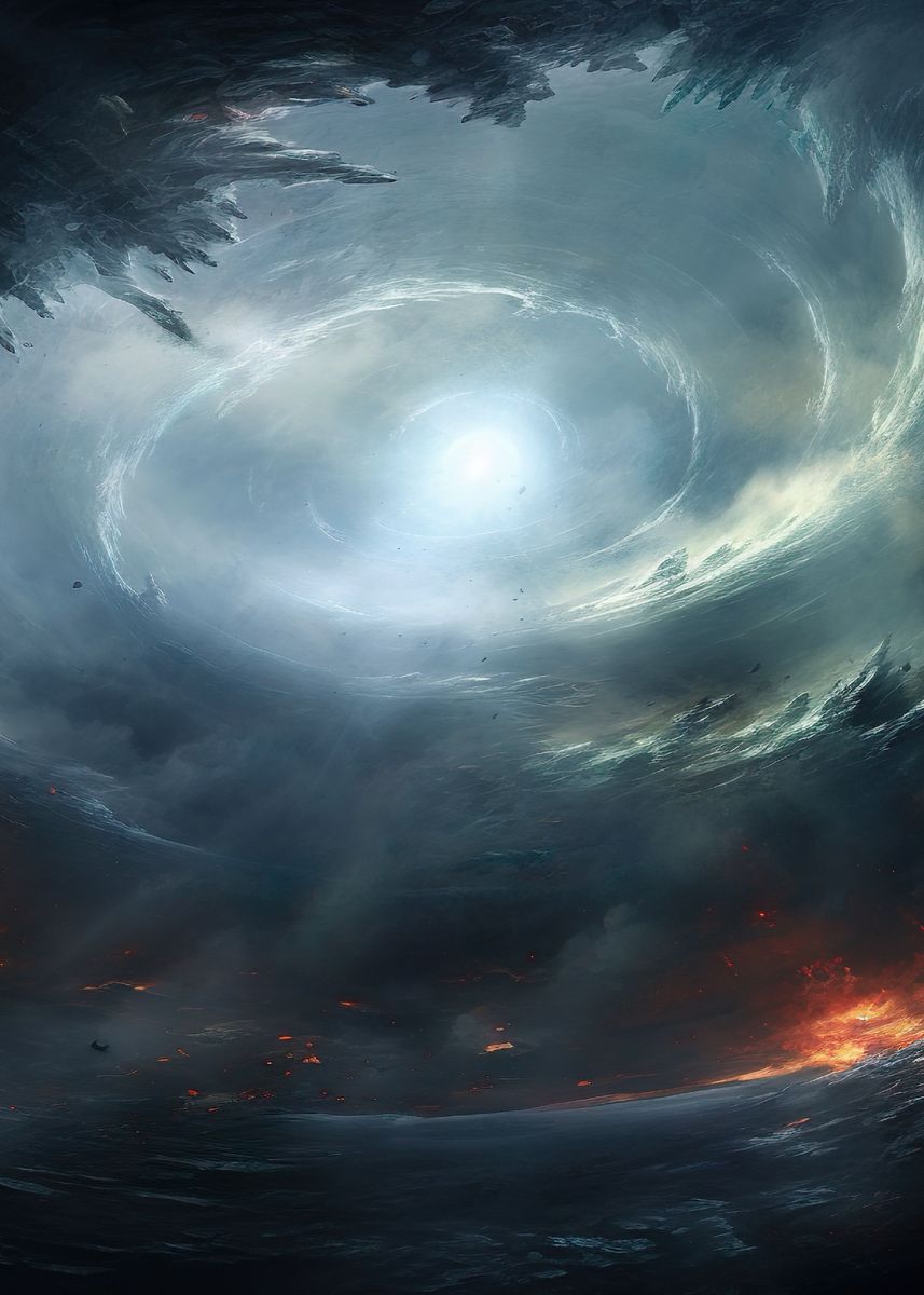 'Storm Sky Space Collage' Poster, picture, metal print, paint by Candy ...