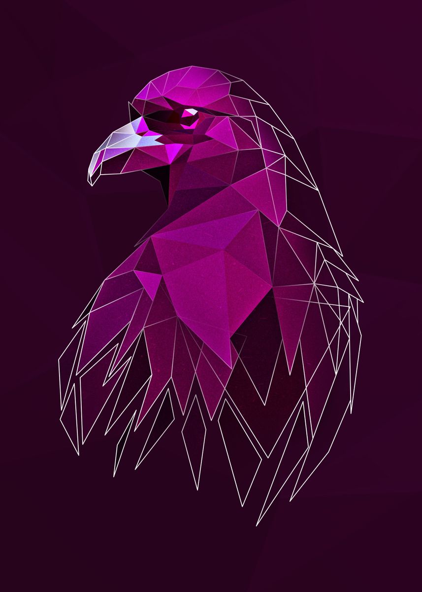 'Low Poly Crow' Poster, picture, metal print, paint by Jackson Lester ...